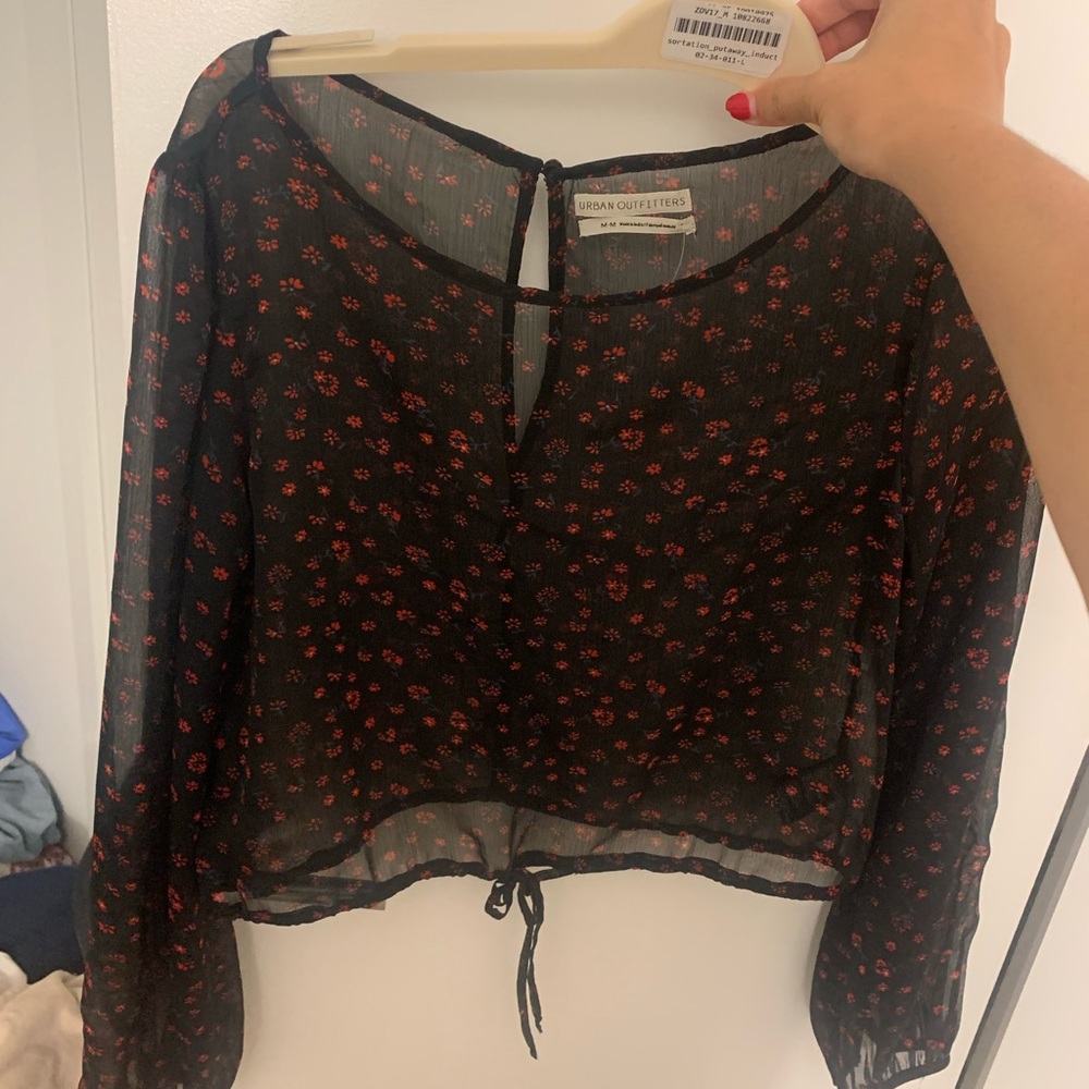 Urban Outfitters See Through Pattern Longsleeve - Gem